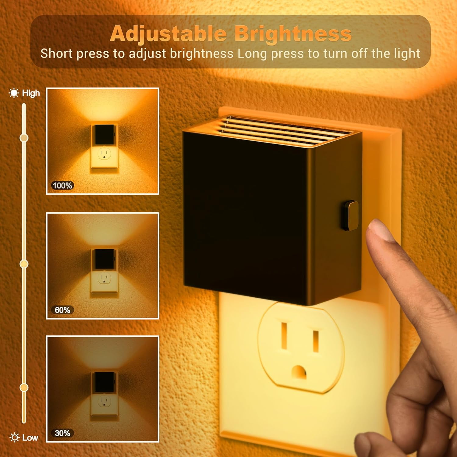 Wuquan-Night Light, Automatic Night Lights Plug into Wall, 2 Pack ...
