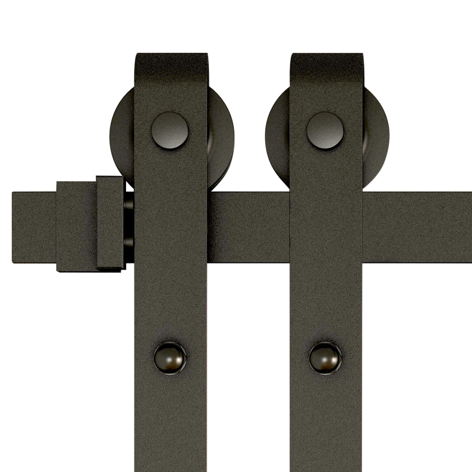 Wurth 6ft (72in) Flat-Tip Design Single-Door Sliding Track Barn Door ...