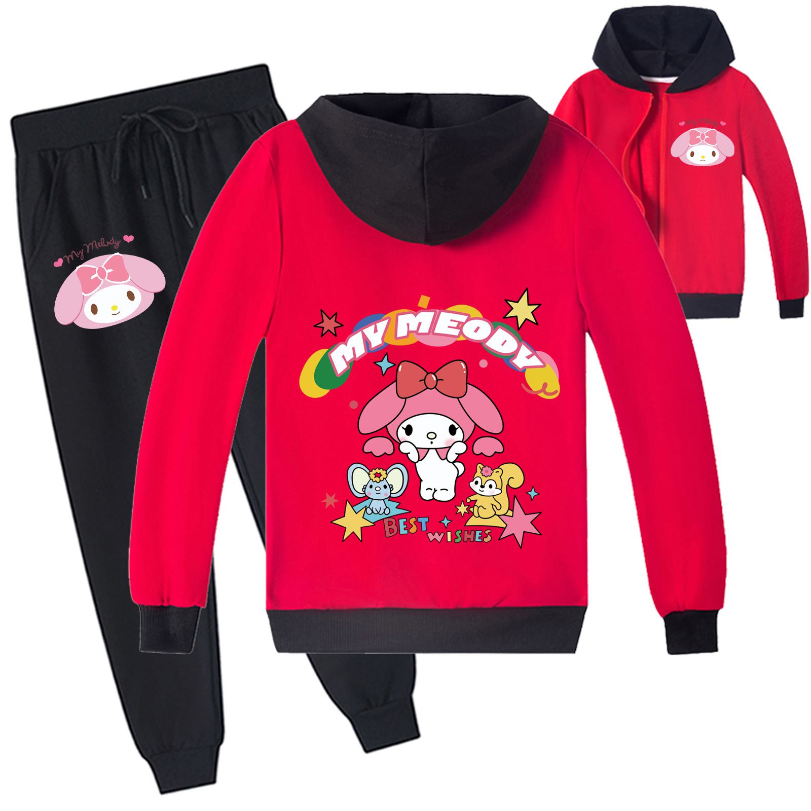 Wushyaan My Melody Zip-Up Set for Kids - Adorable Unisex Style for Boys ...