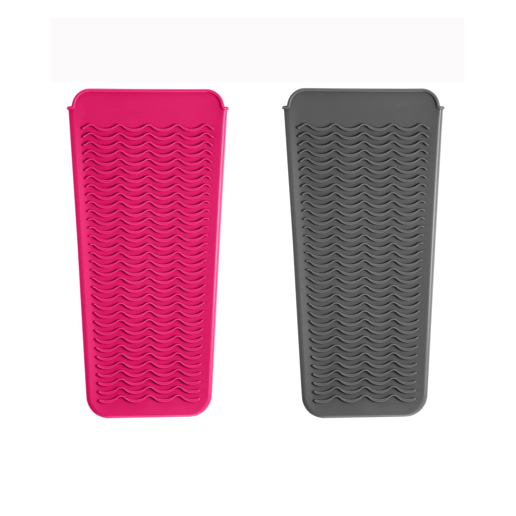 Wusi 2 Pack Heat Resistant Silicone Mat Pouch for Flat Iron, Curling ...