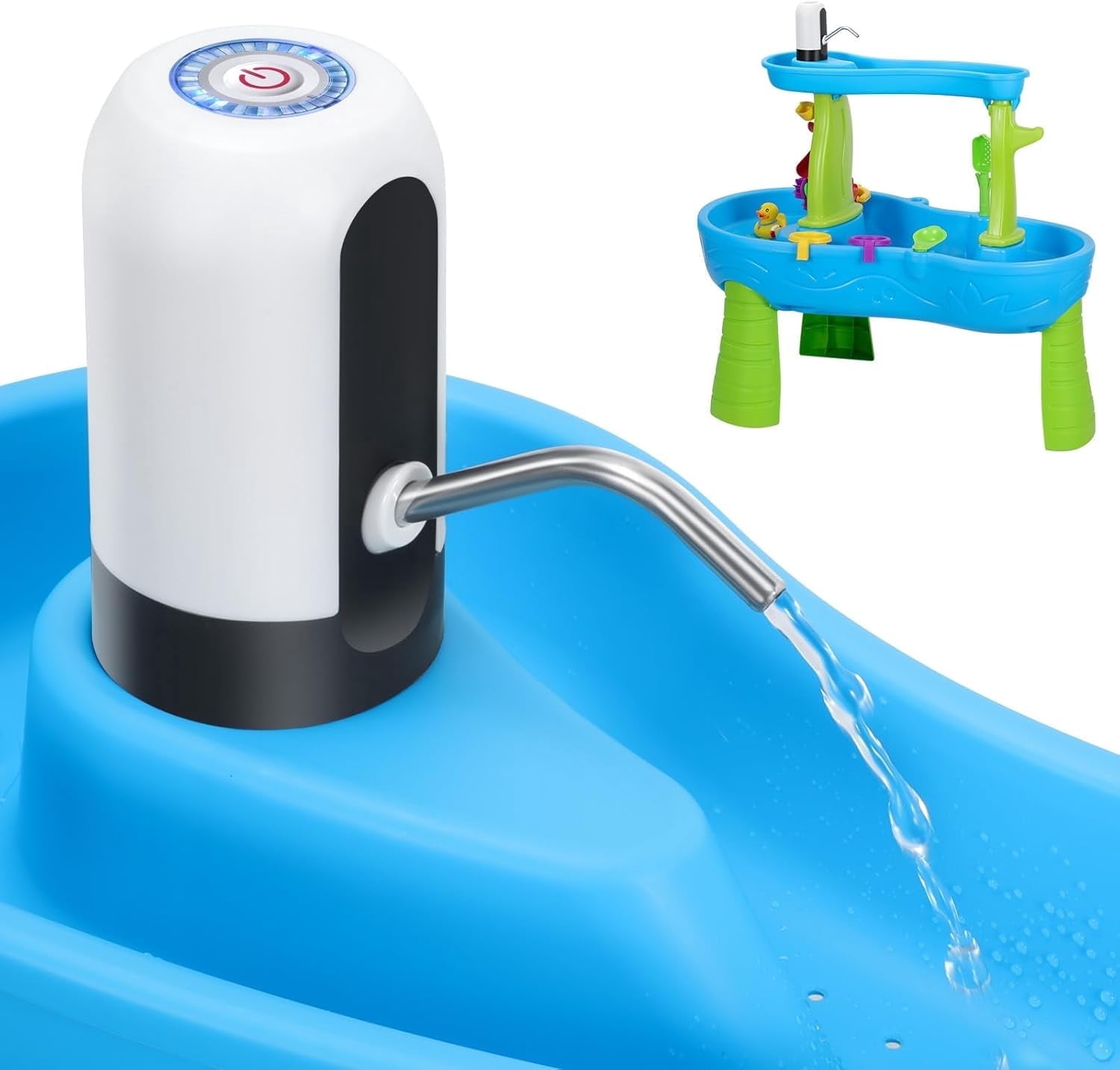 Wuszhor Water Play Table Pump, Automatic Water Supply Device, Portable ...