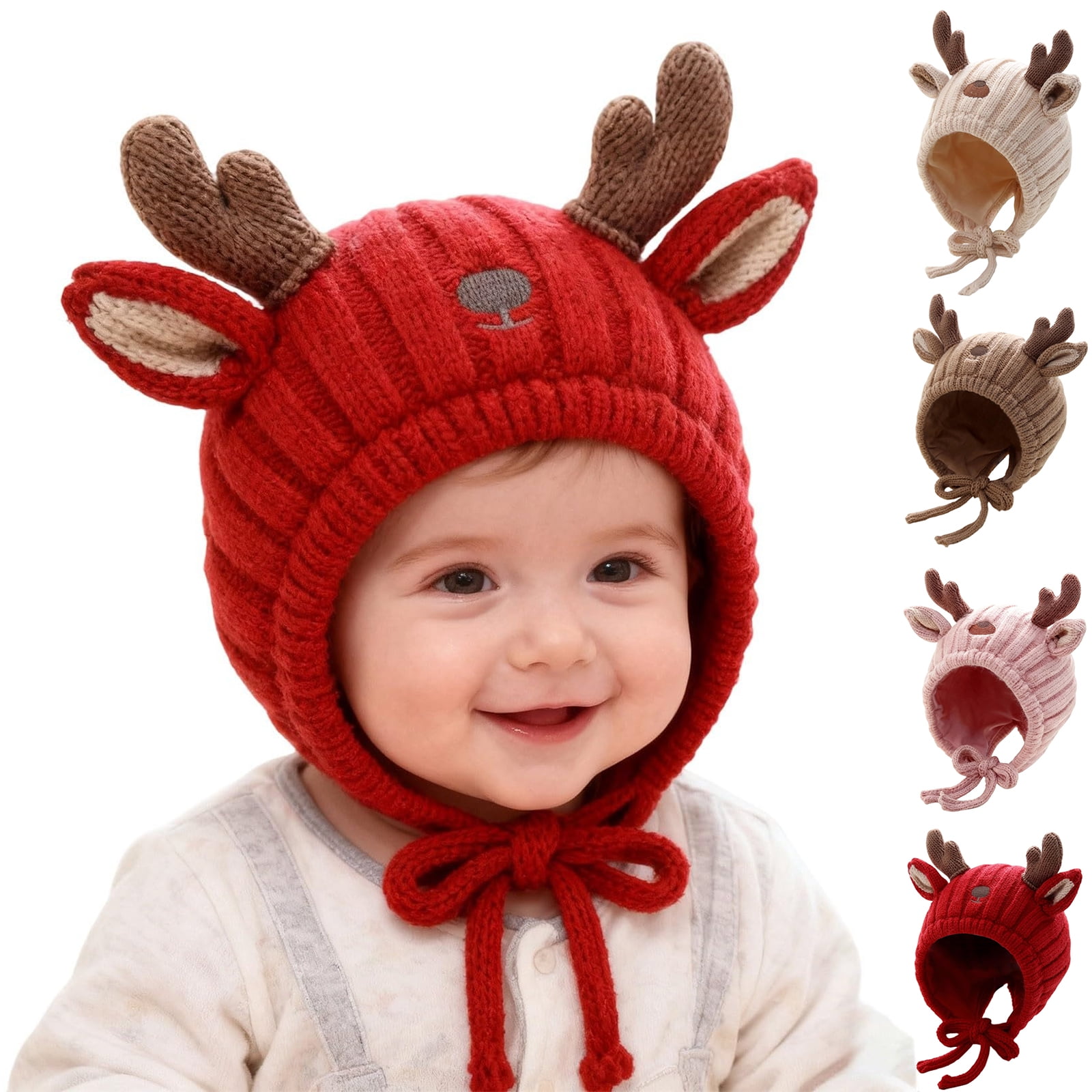 Wutalume Baby's First Christmas Earmuff Hat, One-Year-Old Infant Winter ...