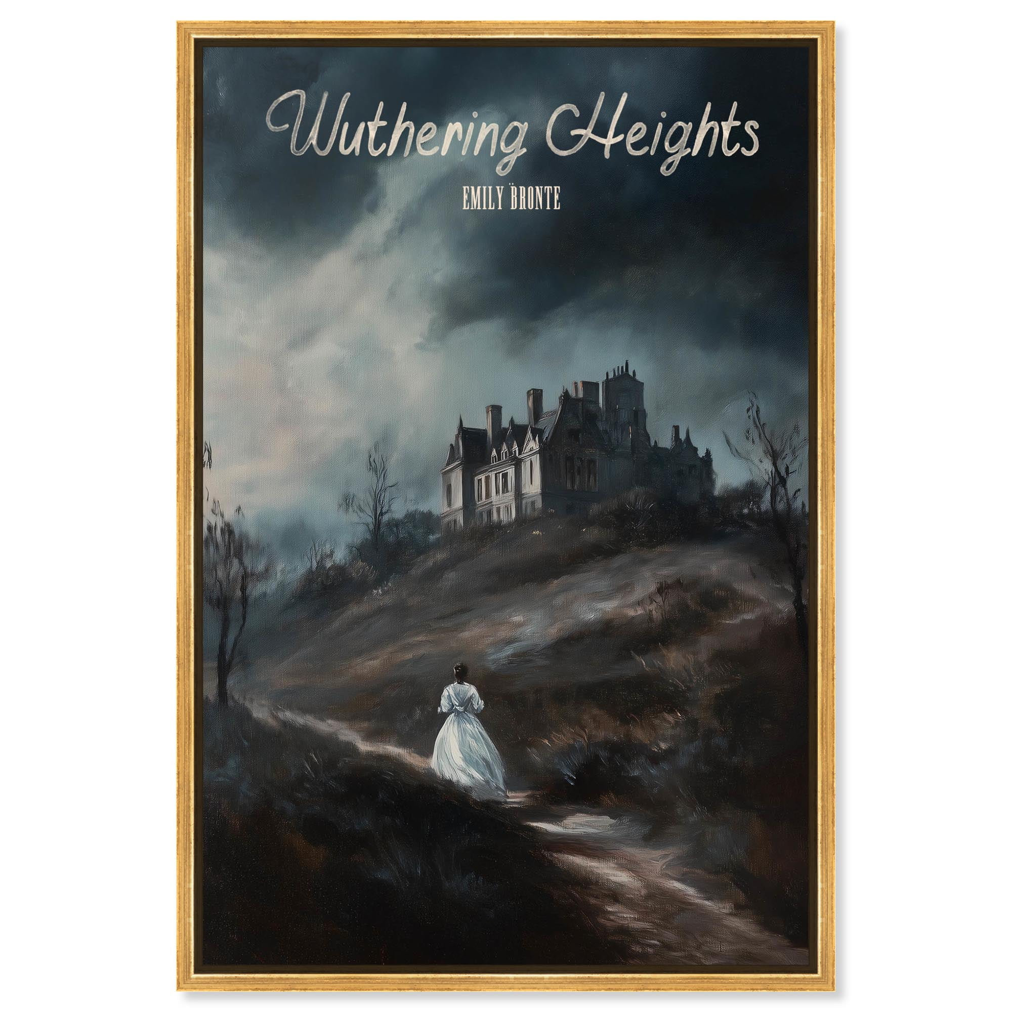 Wuthering Heights Cover Canvas Famous Books Posters by Art Remedy, Gold ...