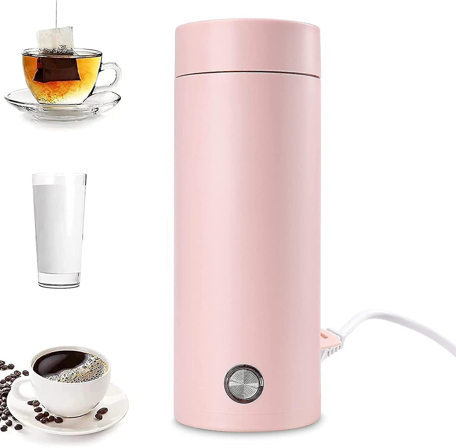 Wuuuyi Mini Travel Electric Kettle, 400ml Small Stainless Steel ...