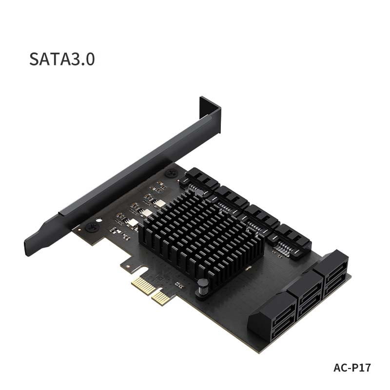 Wuuuyi PCIE expansion card 10-port SATA3.0 computer SSD hard drive ...