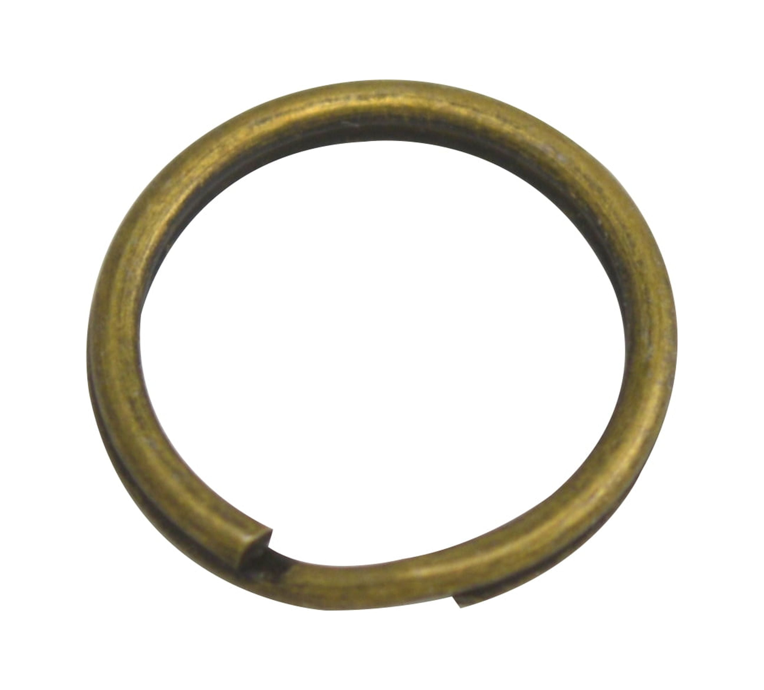Wuuycoky 15mm Outer Diameter Metal Bronze Key Rings Curved Surface ...