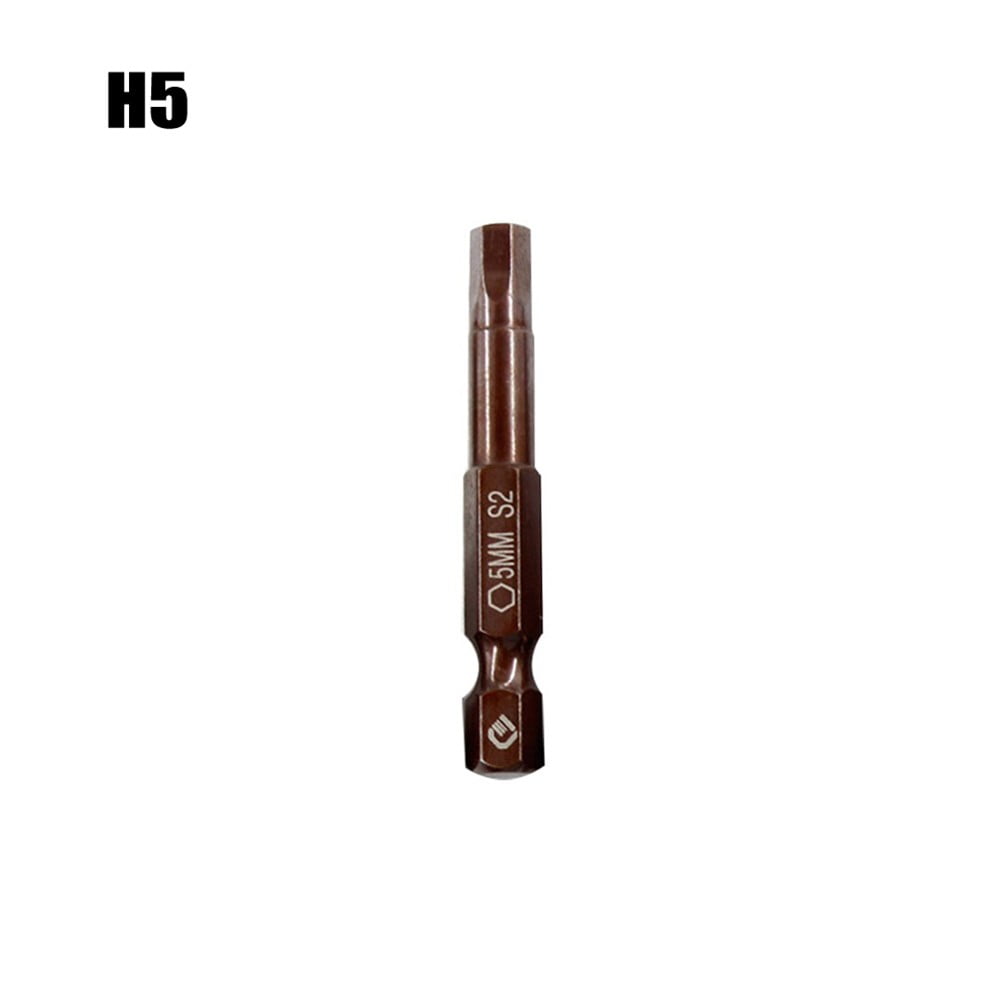Wuweikeji 1 Pcs 50mm Length Hex Screwdriver Bit 1/4 Hex Shank Magnetic ...