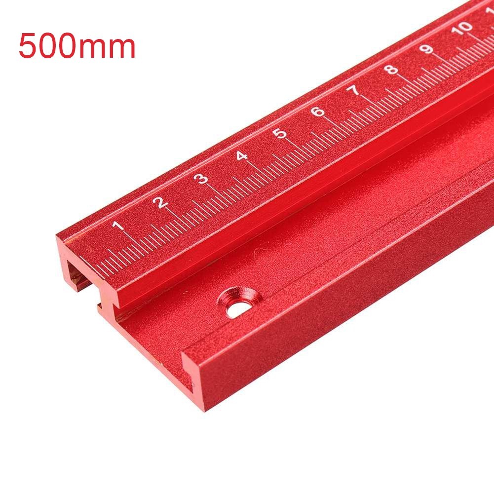 Wuweikeji 1 Pcs Red Aluminum Alloy T-Track T-slot Miter Track Jig ...
