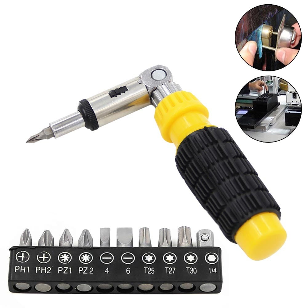 Wuweikeji 1SET Ratchet Screwdriver with Screwdriver Bits Reversible ...