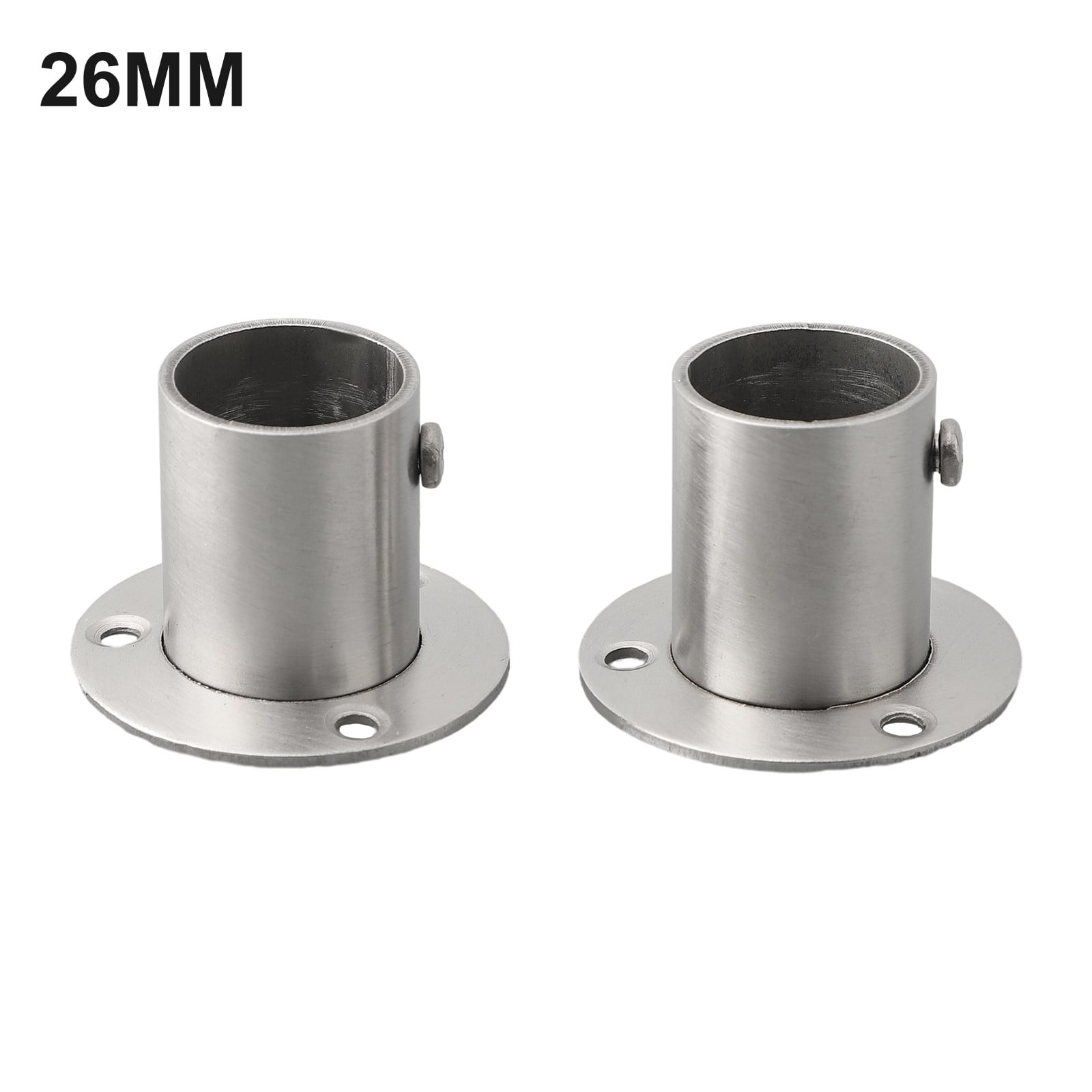 Wuweikeji 2 Pieces Stainless Steel Closet Rod Bracket Holders, Wall ...