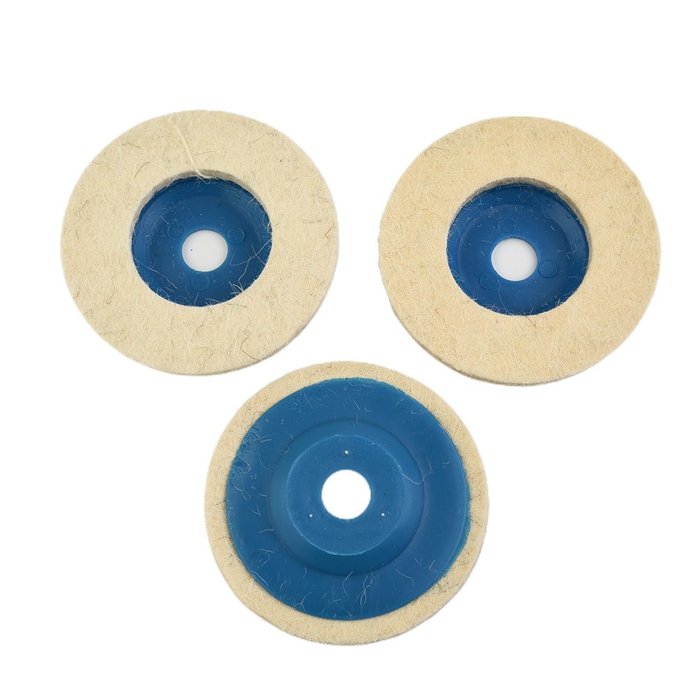 Wuweikeji 3 ×100mm Wool Buffing Polishing Wheel Felt Pad 4Inch Angle ...