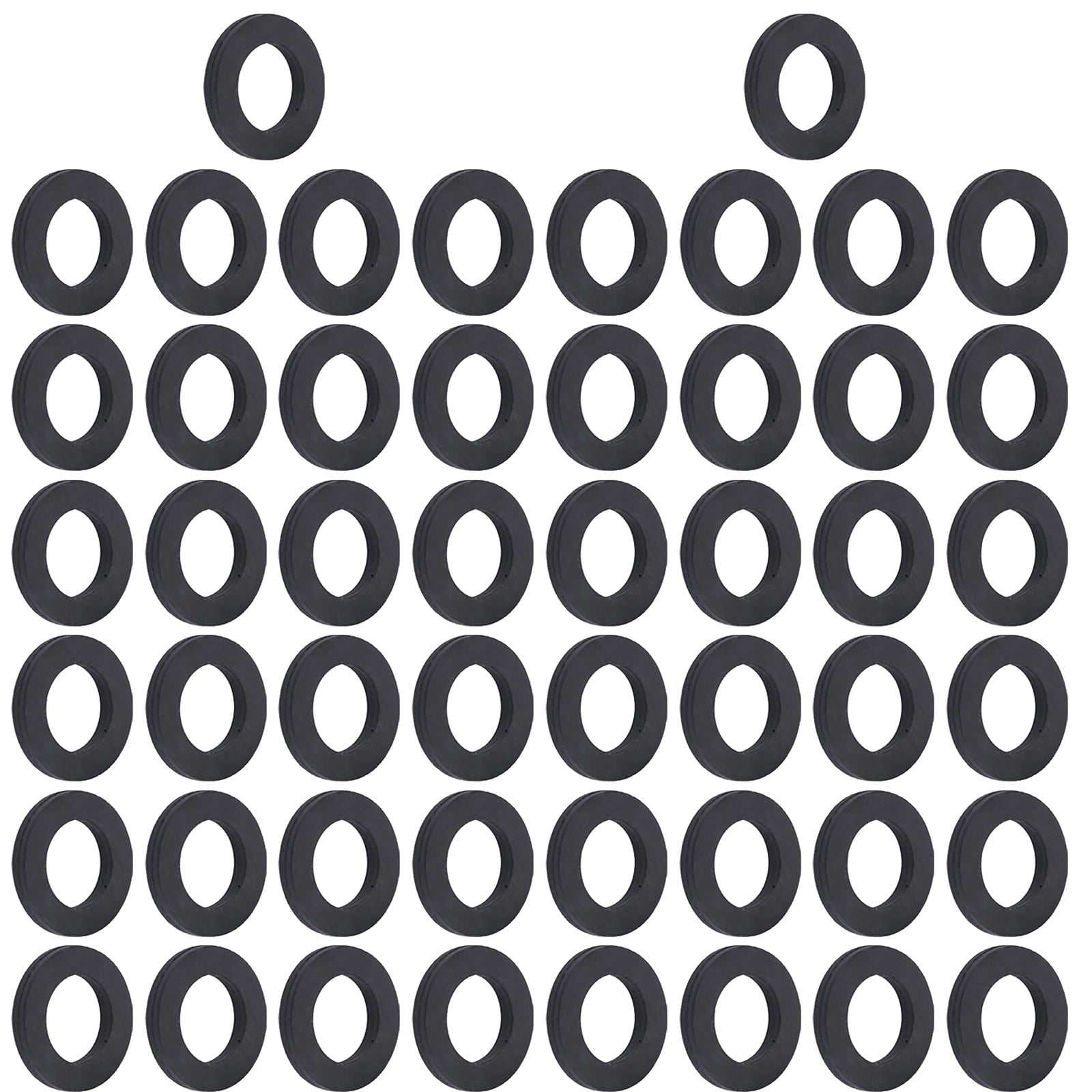 Wuweikeji 50 pack Rubber Shower Head Washers ,4 Points for Black ,Seals ...
