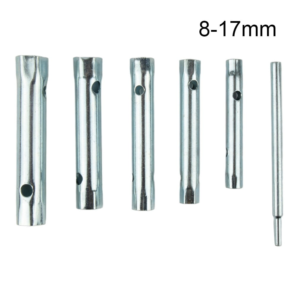Wuweikeji 8-17mm 6 Pcs Tubular Box Wrench Set Tube Bar Spanner Steel ...