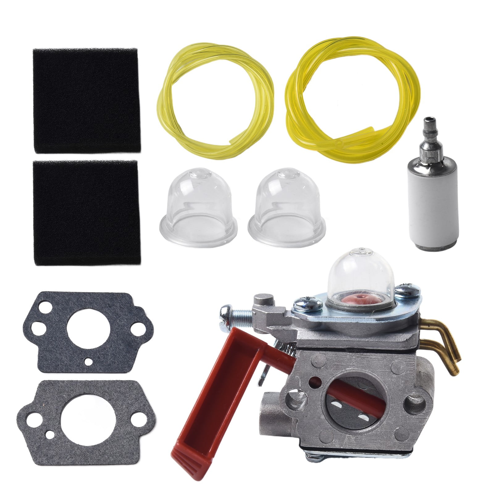 Wuweikeji 9 Piece Set with Filters Carburetor Kit for Homelite 26cc ...
