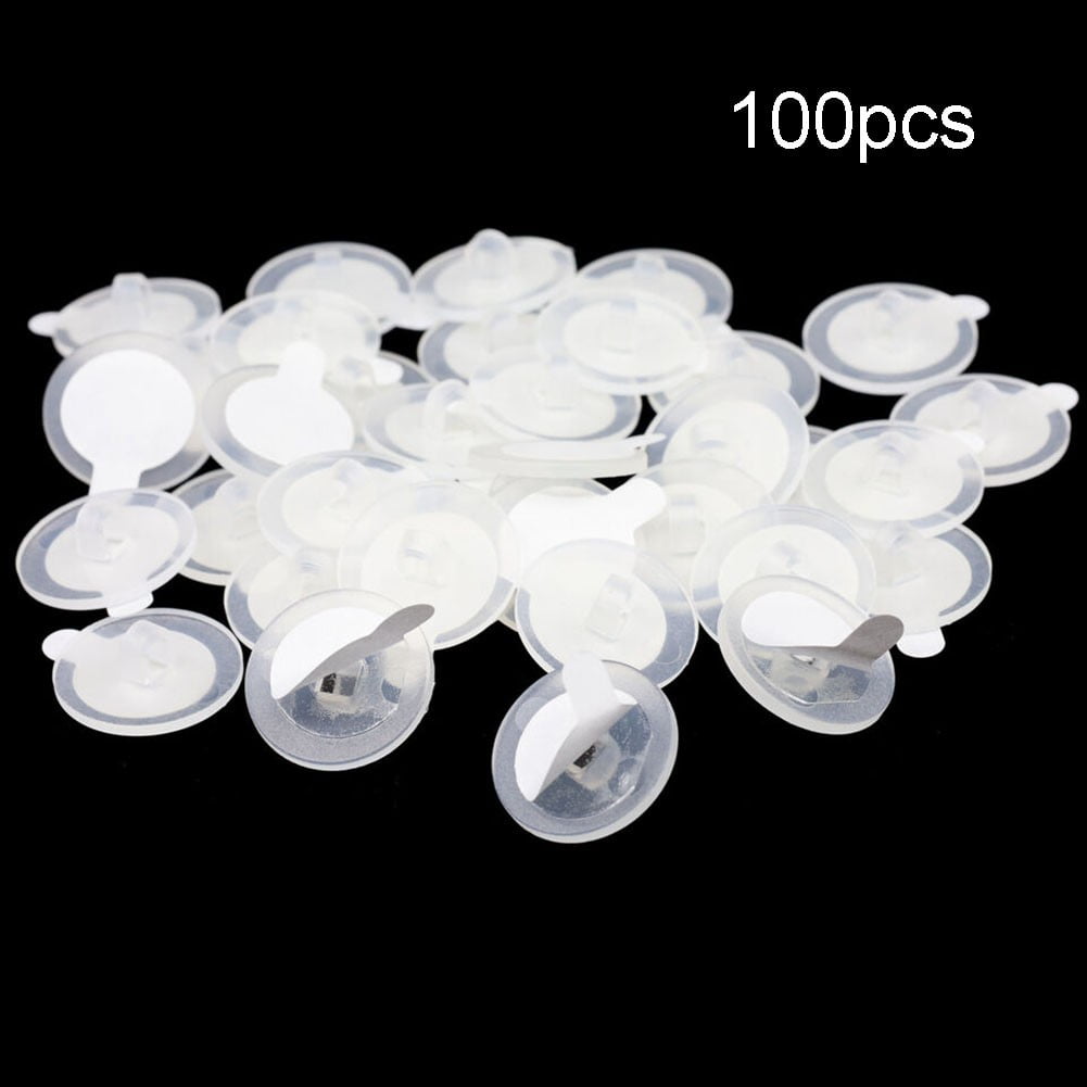 Wuweikeji Adhesive Hooks 200 Pieces Clear Plastic Ceiling Hooks for ...