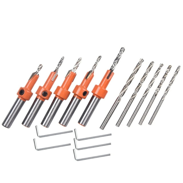 Wuweikeji Adjustable Depth Stop Collars Countersink Drill Bit Set for ...