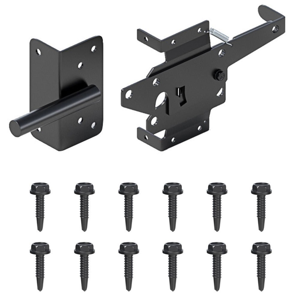 Wuweikeji Heavy Duty Self-Locking Gate Latch for Wooden Fence Secure ...