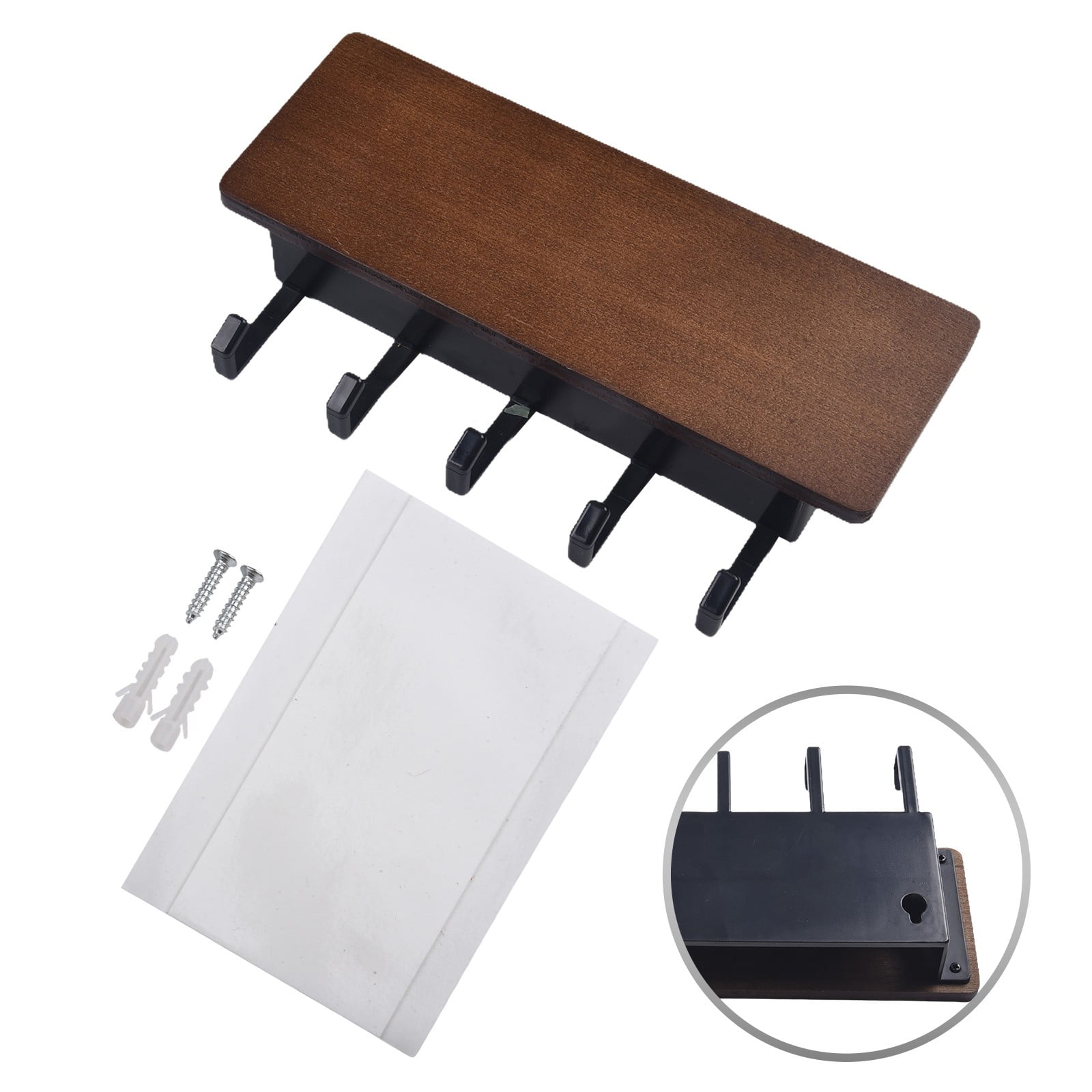 Wuweikeji Key Hooks Wall Mounted Key Hook with 5 Hooks Wall Mounted ...