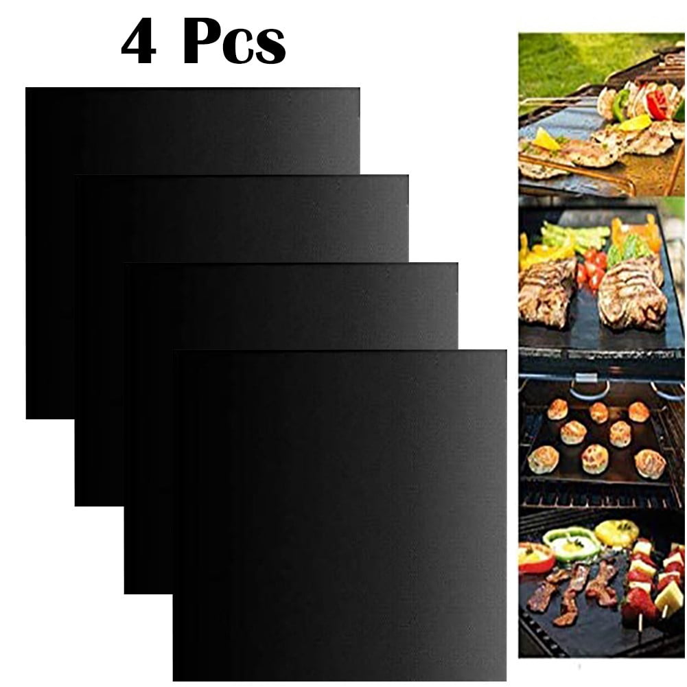 Wuweikeji round and square Grill mats grill mat 4-piece set non-stick ...