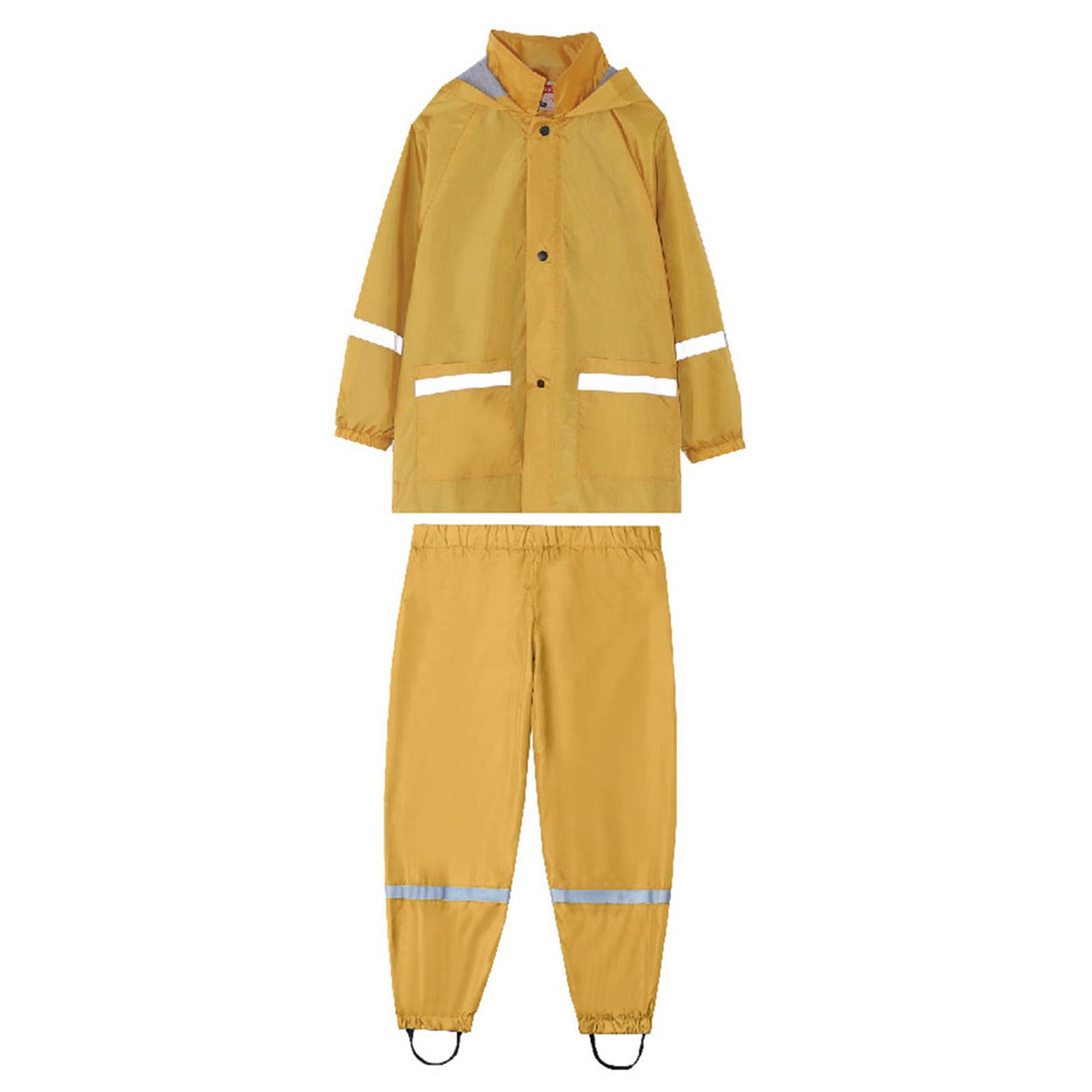 Wuxian Children Rain Suit Button Rain Jacket Hooded Windproof Raincoat ...