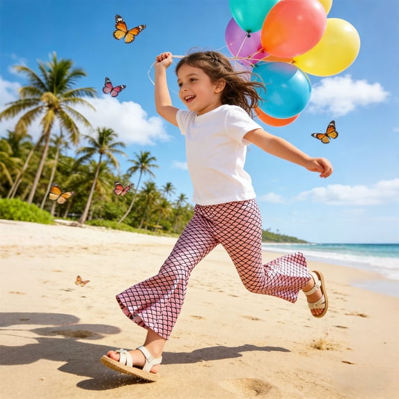 Wuxian Girls Flare Pants Sequins Sparkly Shiny Fashionable Leopard ...