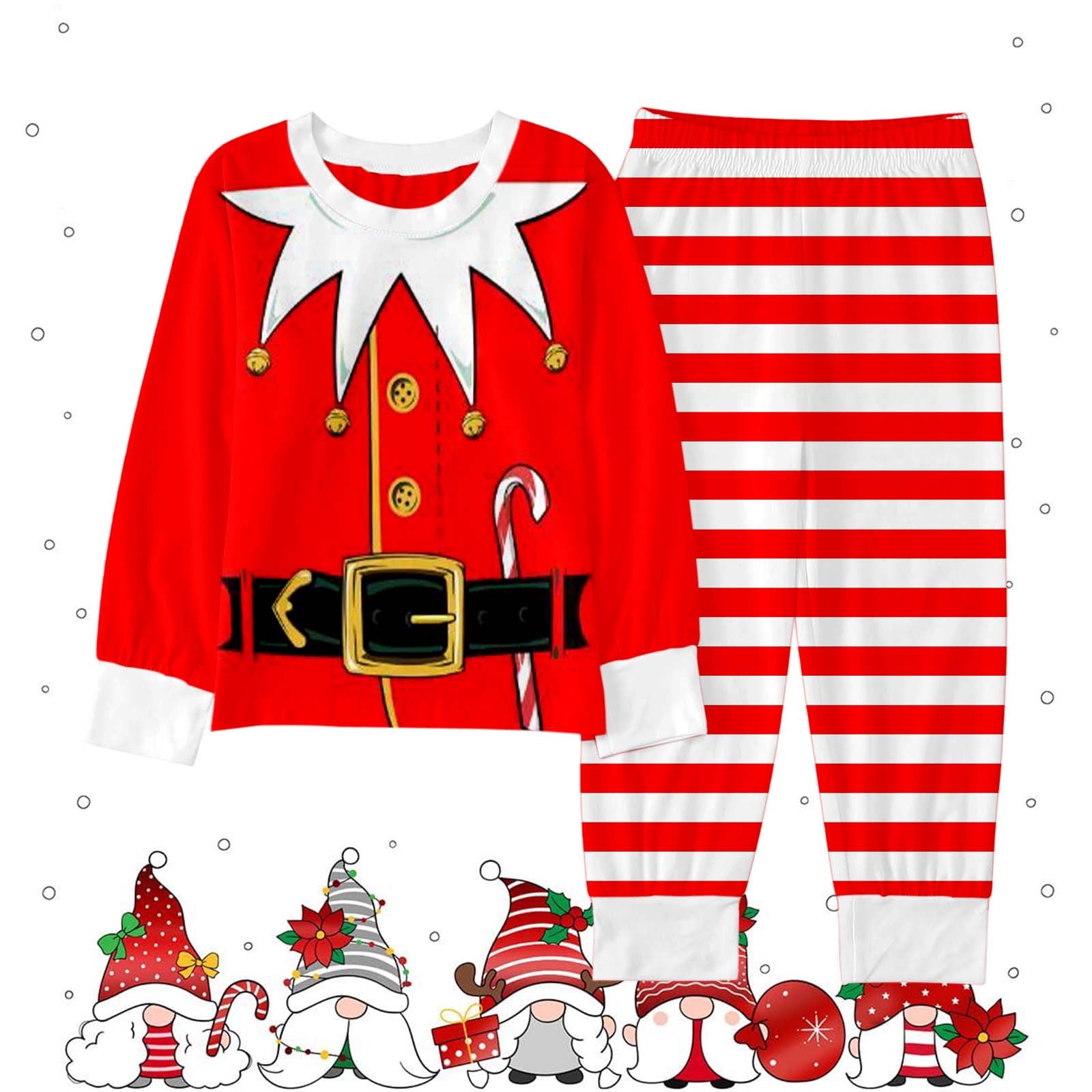 Wuxian Kids Fall Outfits Christmas Snowsuit Cozy Warm Cartoon Print ...