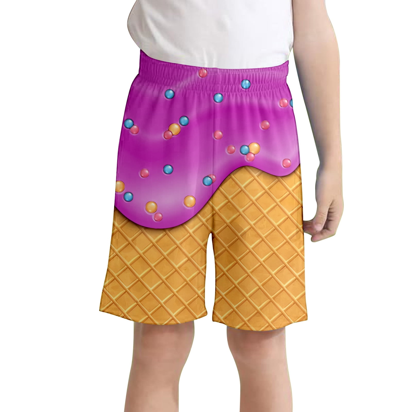 Wuxian Kids Girls Boys Shorts Ice Cream Boy Swim Trunks Waffle Or Cone ...