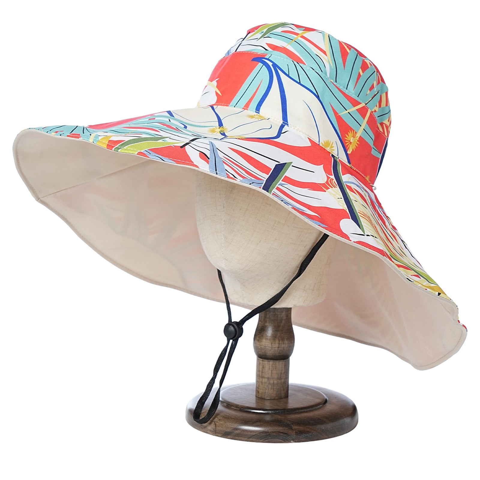 Wuxian Women'S Sun Hats Large Wide Brim Solid Color Sunscreen Shading ...