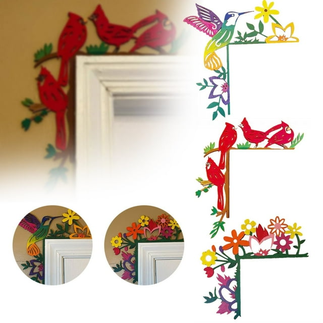 Wuxinga Wreath,Hand Painted Door Topper Hummingbird Door Frame Corner ...