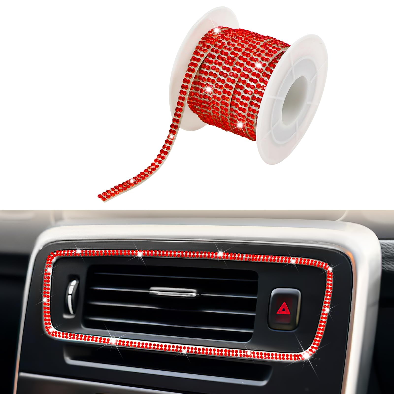 Wuyaoyao Bling Car Trim MMF7 Self Adhesive, 16.4 Ft Rhinestone Car ...
