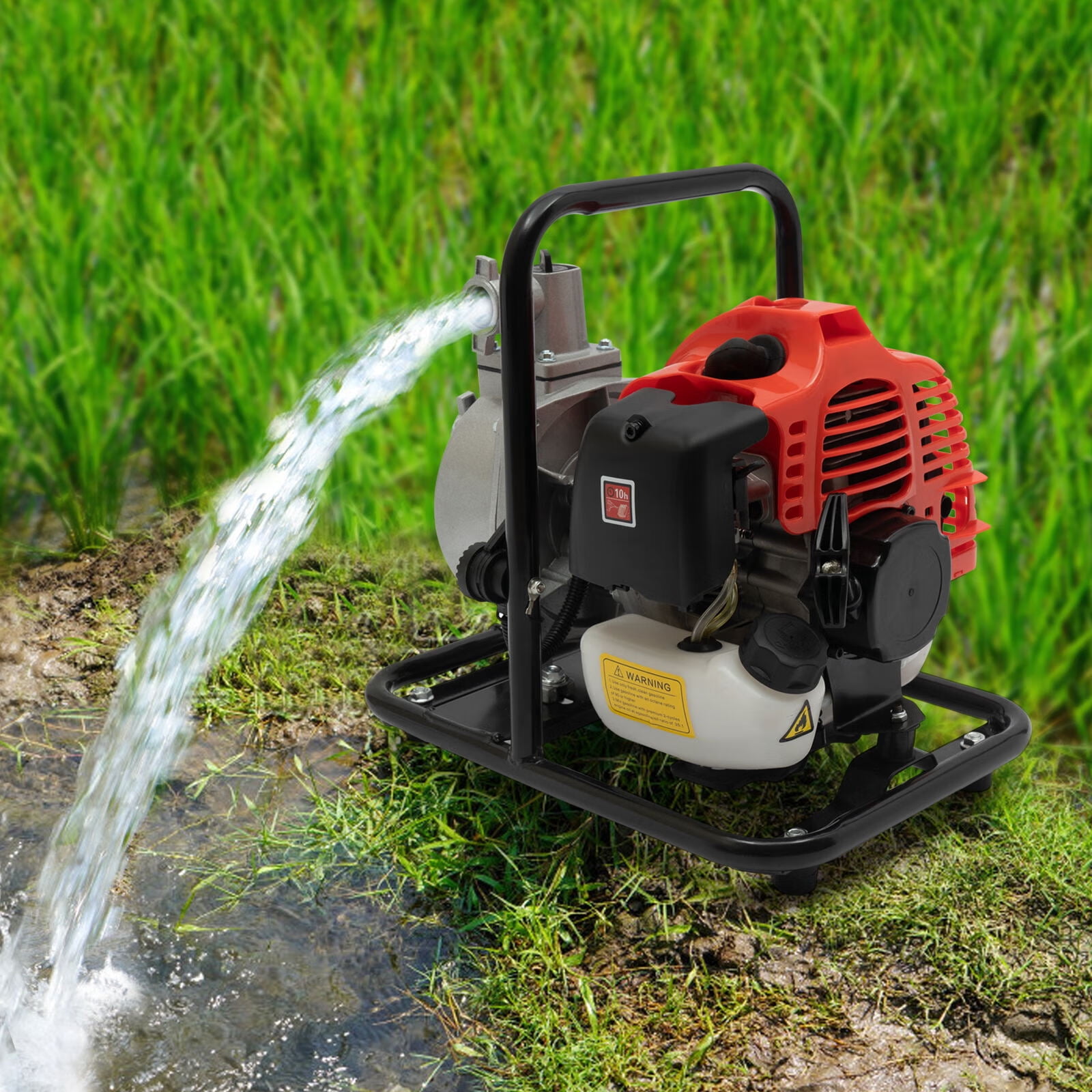 Wuzstar 1.7HP 2-Stroke Gasoline Water Pump, 43cc, Deep Well Transfer ...