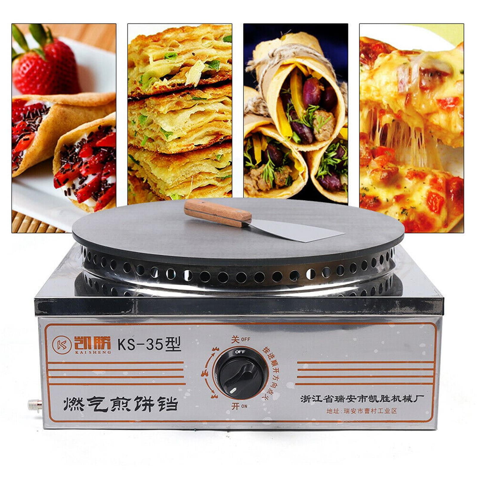 Wuzstar 16" Commercial Pancake Crepe Machine Nonstick Round Griddle ...