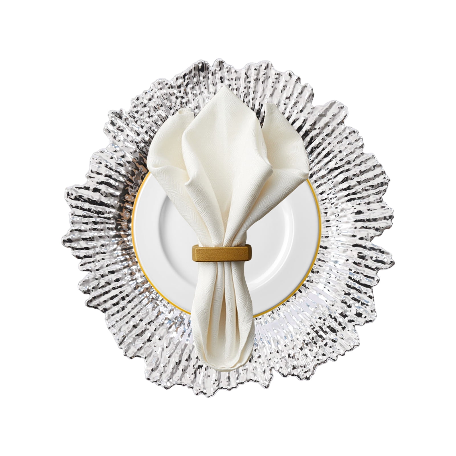 Wuzstar 24 Pack Charger Plates 13" Dinner Chargers Coral Reef Texture ...