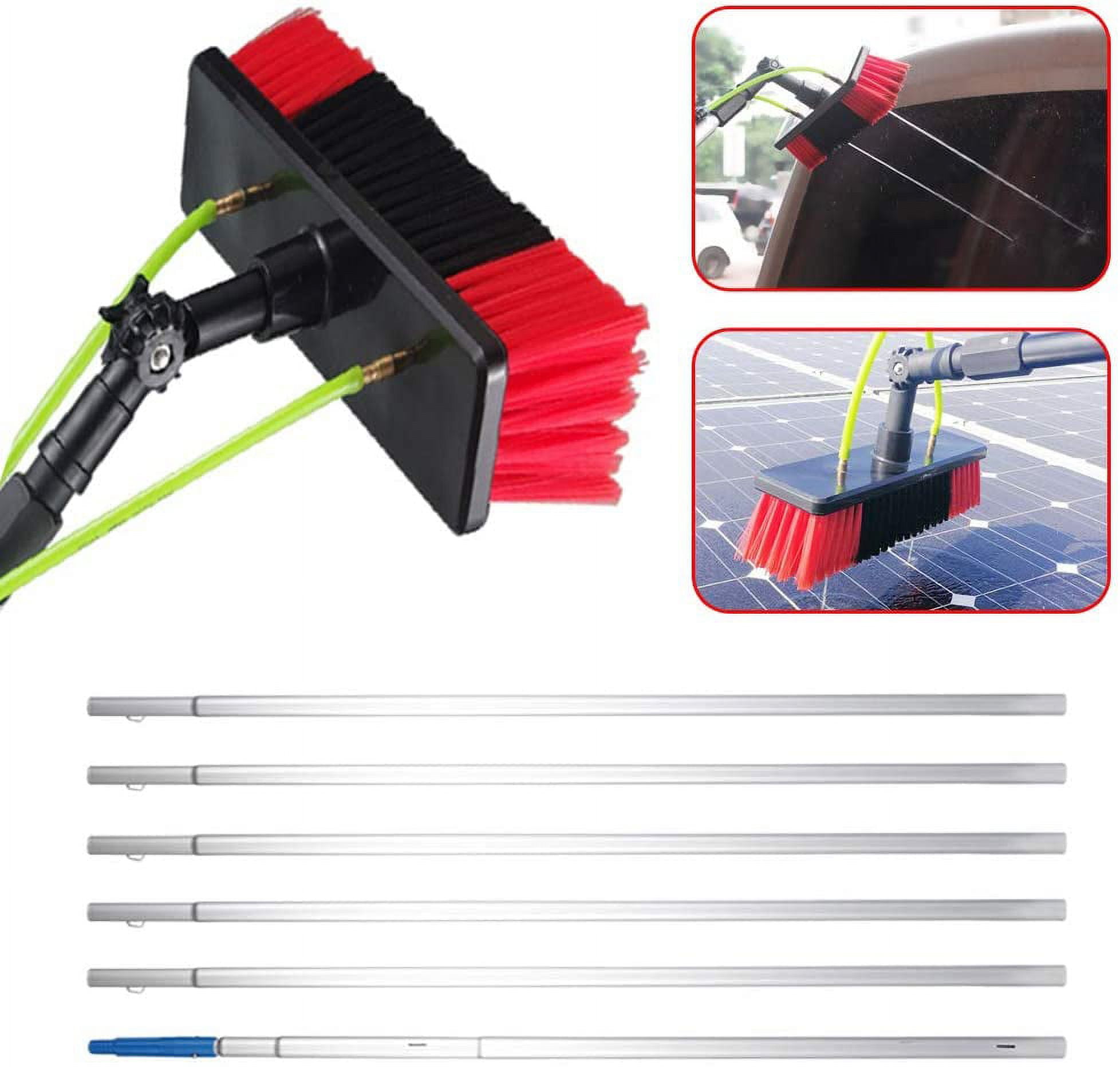 Wuzstar 26FT Window Cleaning Poles Water Fed Brush Extendable Glass ...