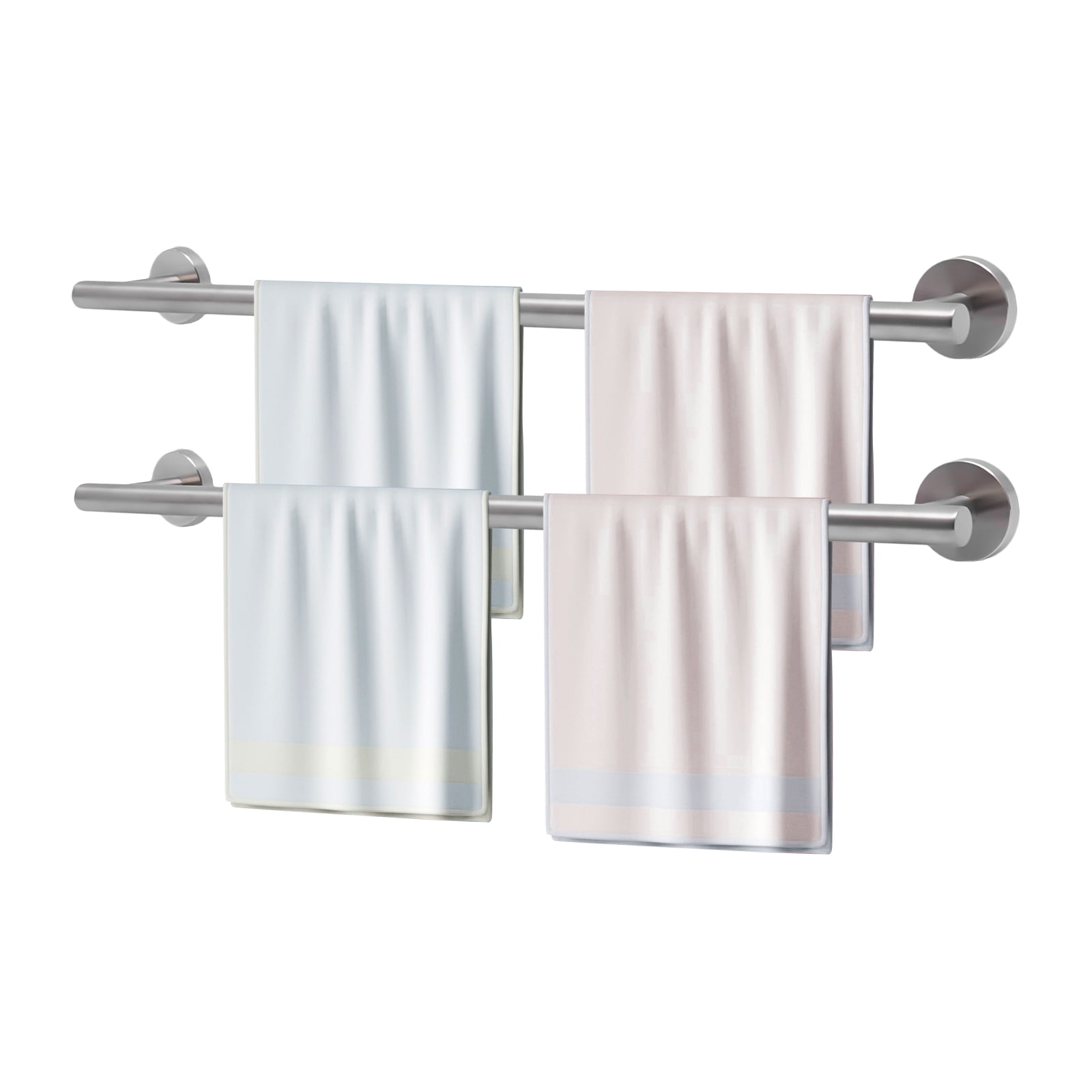 Wuzstar 2PCS 24 Inch Towel Rail Rack Stainless Steel Bathroom Towel ...