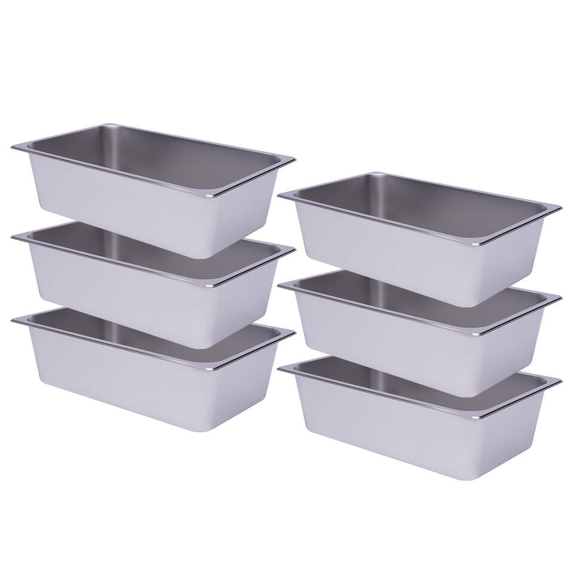 Wuzstar 6 inch Deep Steam Table Pans 6 Pack Full Size Stainless Steel ...