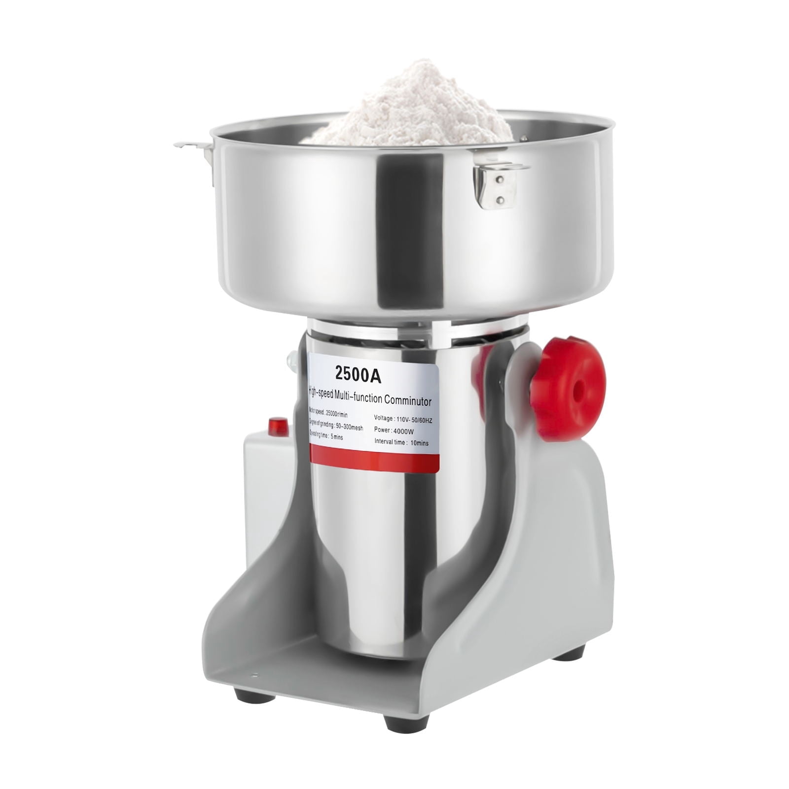 Wuzstar Electric Grain Mill Grinder, 4500W High Speed Stainless Steel ...