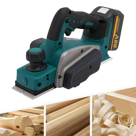 Wuzstar Electric Hand-Held Wood Planer Portable Cordless Woodworking ...