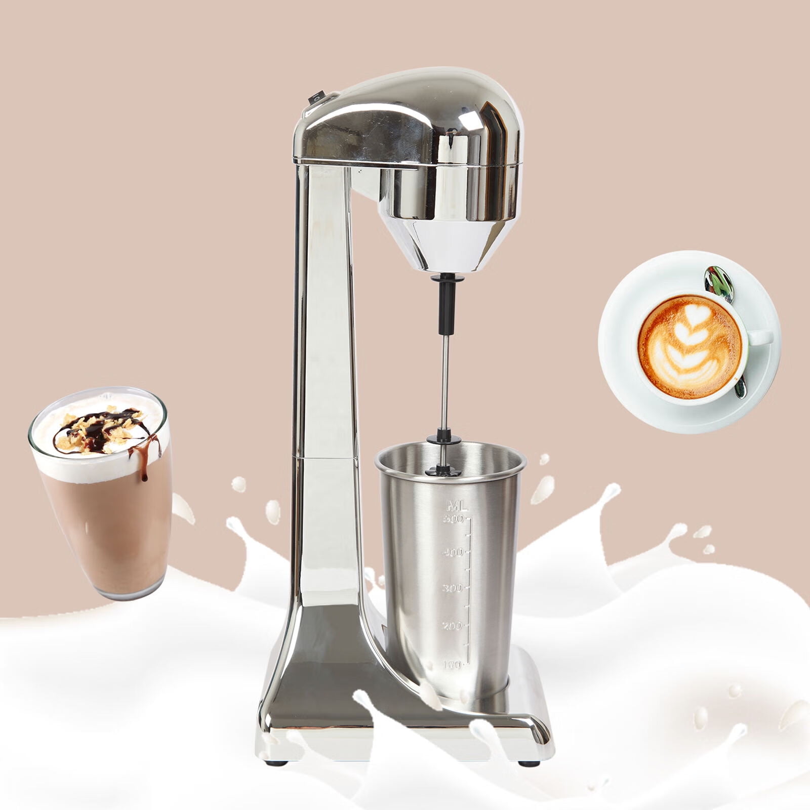 Wuzstar Electric Milk Shake Maker, Stainless Steel Mixer Machine ...