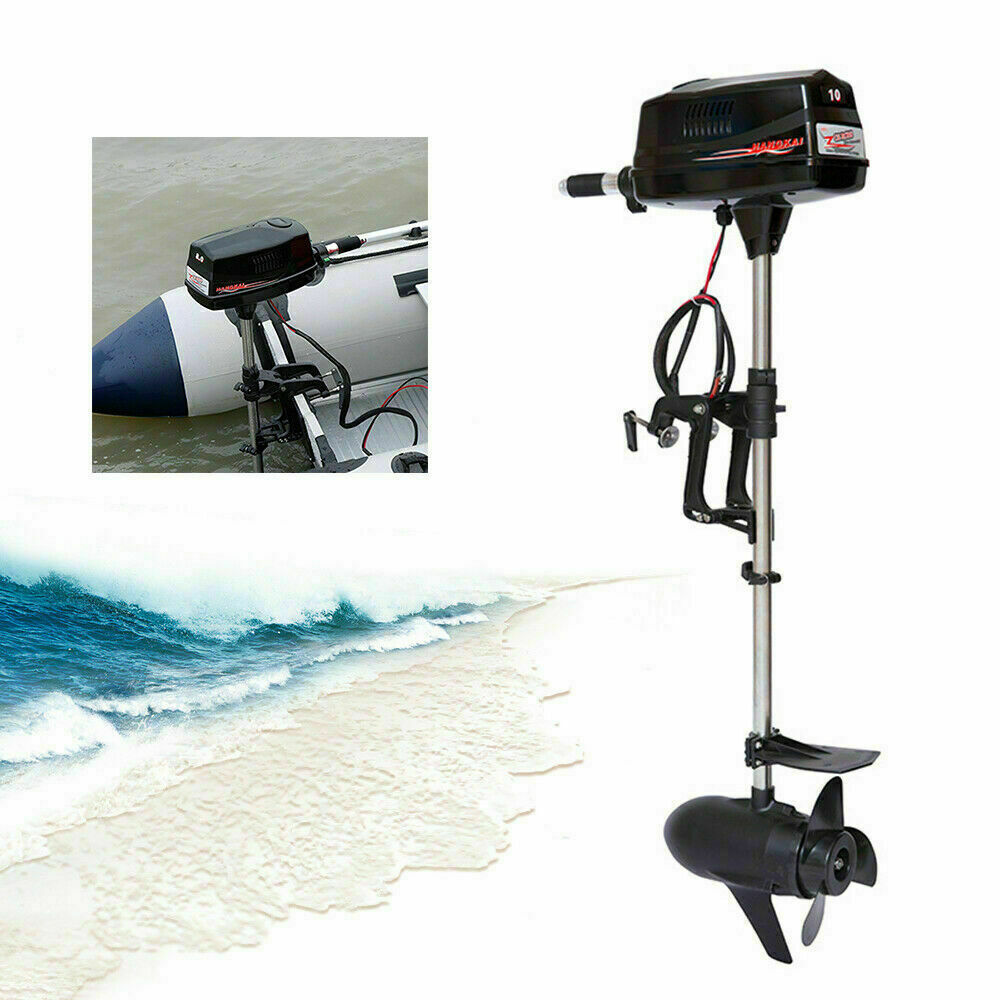 Wuzstar Freshwater and Saltwater One Hand Steer 91 cm Shaft Electric Outboard Boat Motors ...