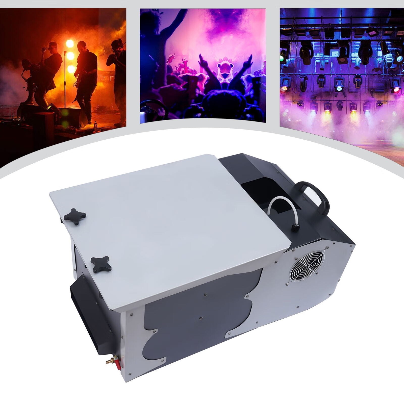 Wuzstar Ground Smoke Fog Machine, 1500W DJ Stage Fogger, Dry Ice Effect ...