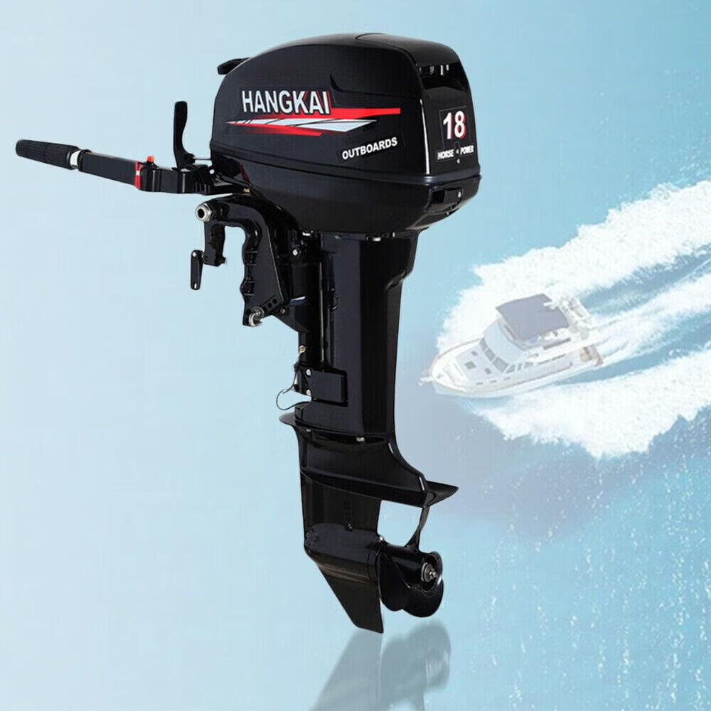 Wuzstar HANGKAI 18HP 2-Stroke Outboard Motor Fishing Boat Engine with Water Cooling CDI ...