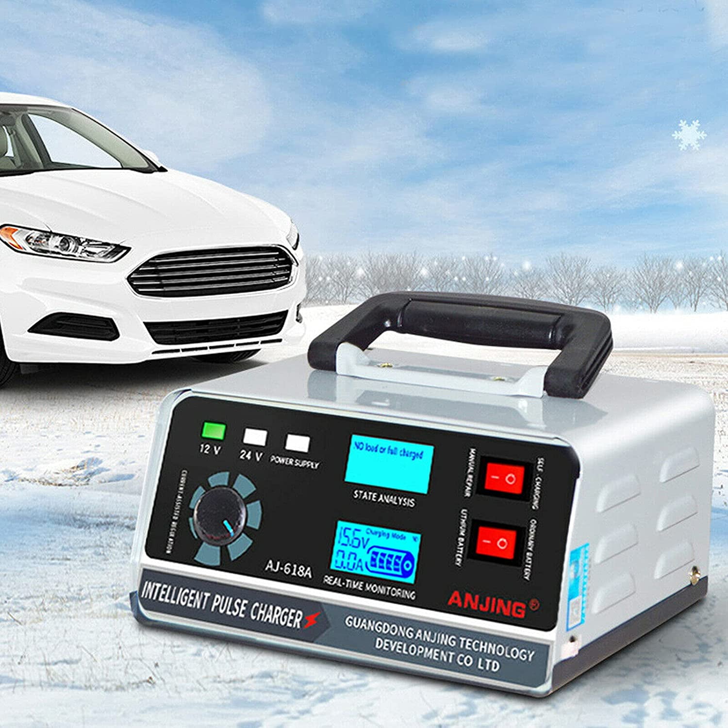 Wuzstar Heavy Duty Smart Car Battery Charger, Automatic Pulse Repair ...