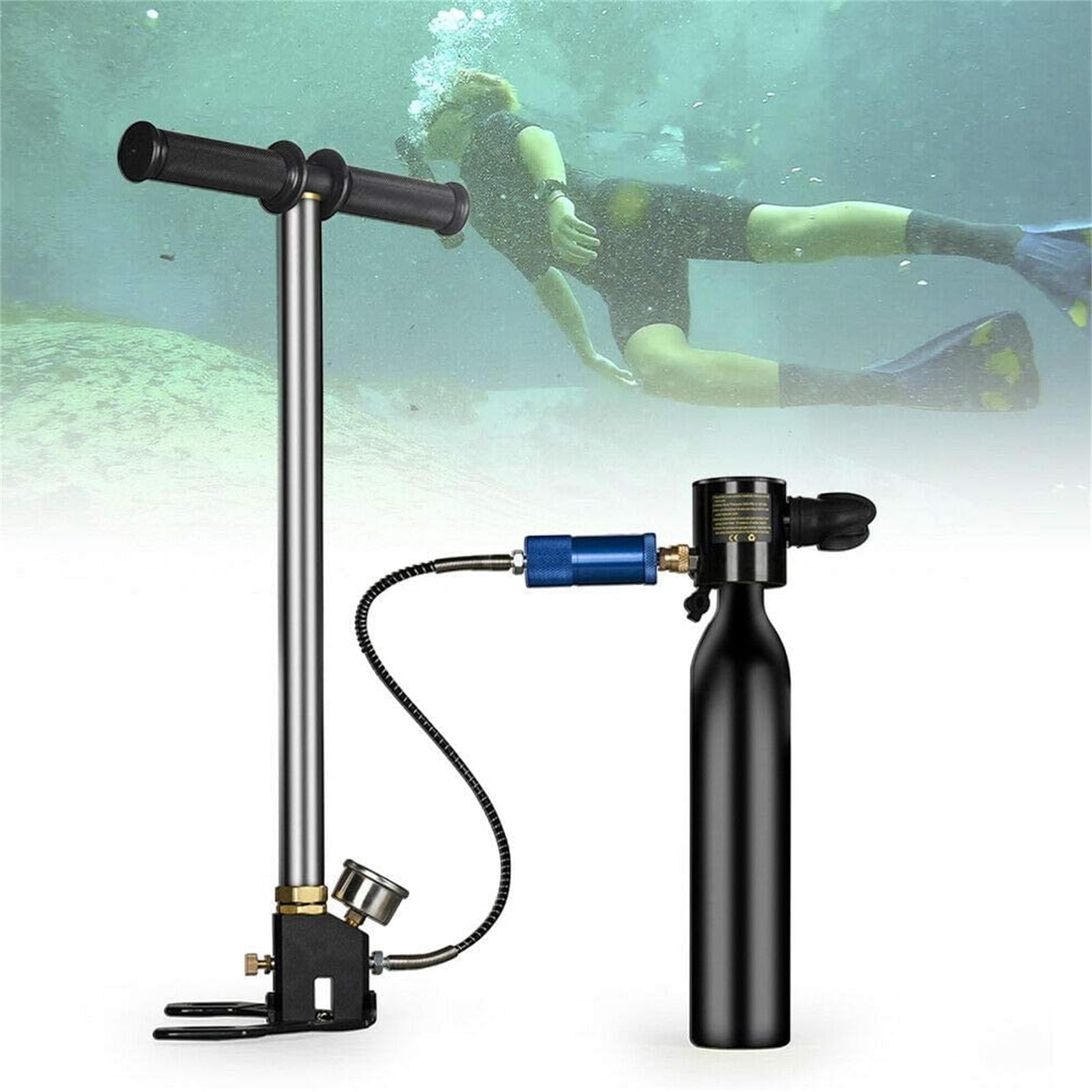 Wuzstar Portable Small 0.5L Oxygen Cylinder Tank with Pump, Mini Scuba ...