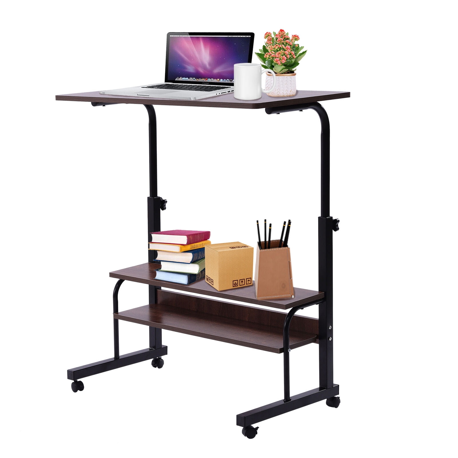 Wuzstar Mobile Standing Desk Laptop Computer Stand Desk Adjustable ...