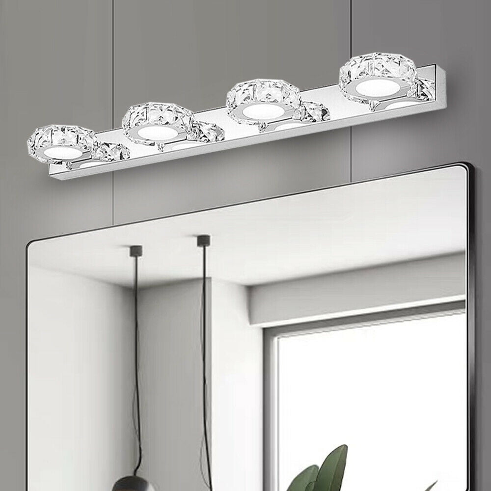 Wuzstar Bright Fixtures Modern Bathroom LED Crystal Mirror Light, Wall ...