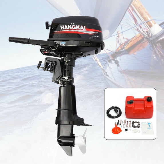 Wuzstar 6.5HP 4-Stroke Long Shaft Boat Engine Motor with CDI Water ...
