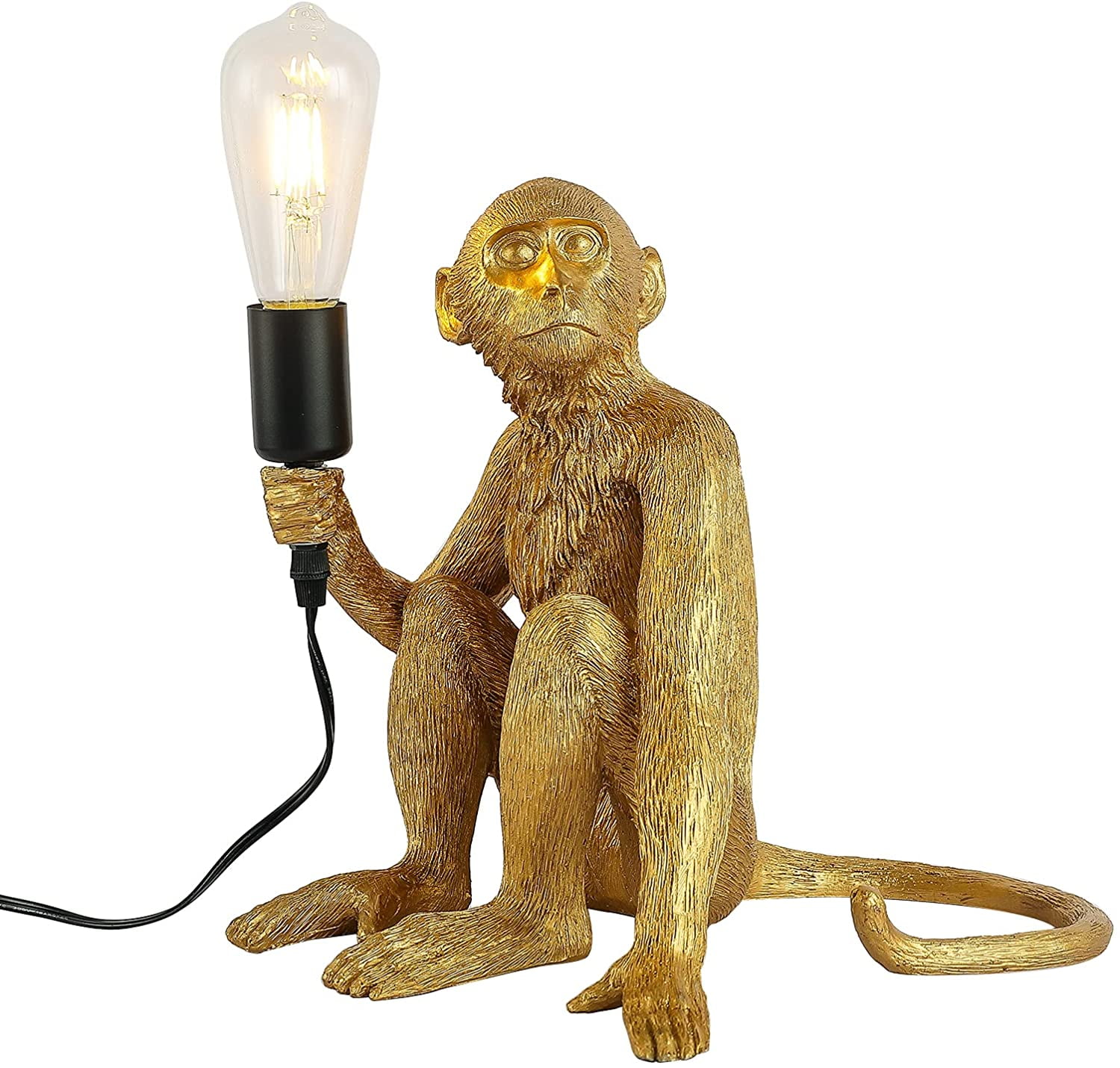 Wuzstar Resin Monkey Table Light Desk Sitting Monkey Lamp Lighting ...
