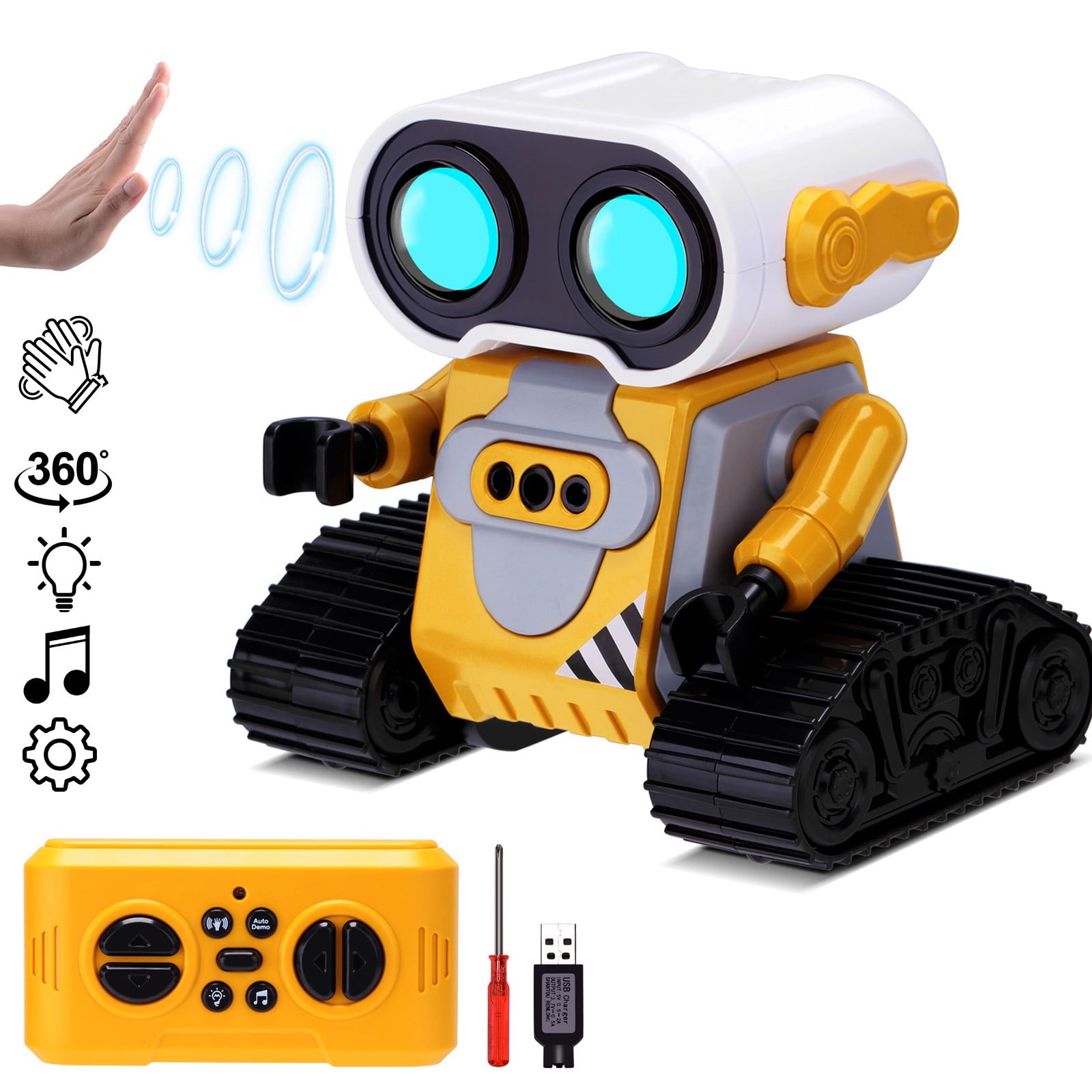 Wuztai Toy Clearance (Yellow), Clearance RC Robot Toy Remote Control ...