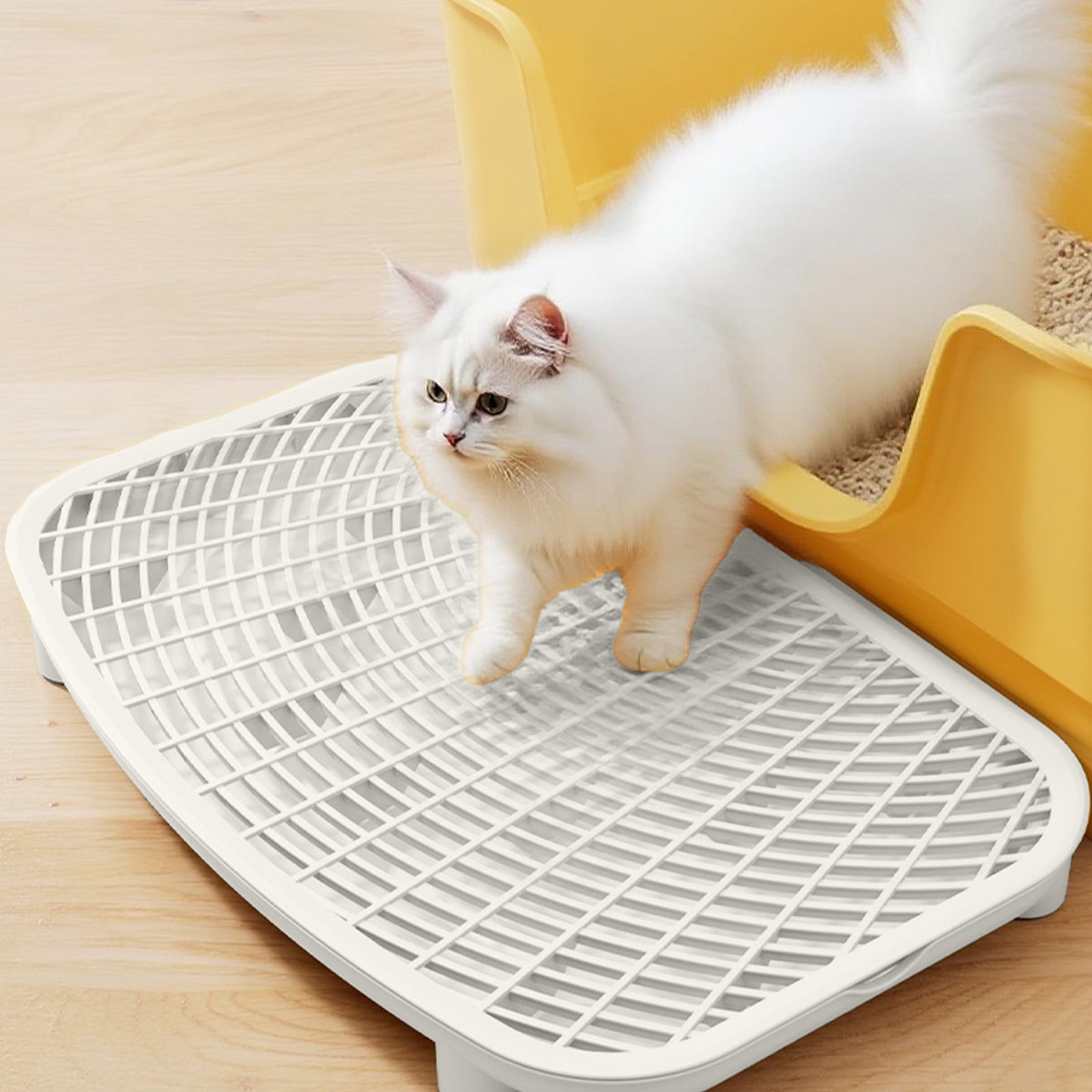 Wuztai Double Layer Cat Litter Mat, Tape Out Control Sand Trapper for ...